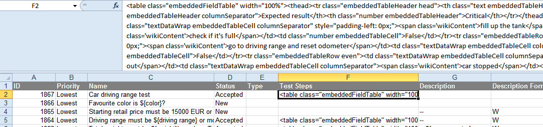 Importing Data from Excel to codebeamer